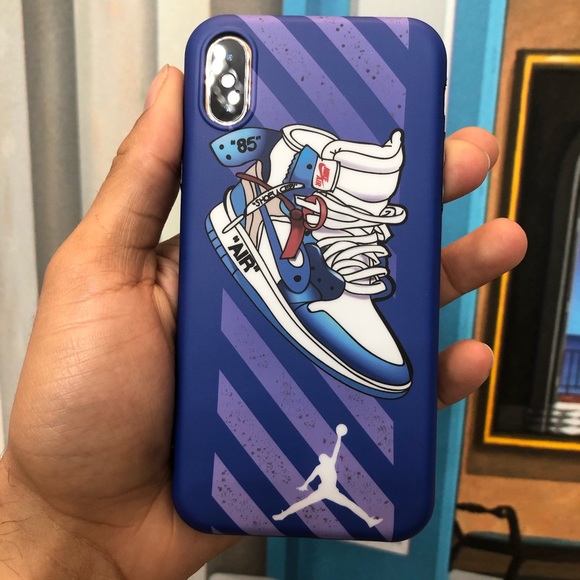 Accessories | Blue Nike Air Jordan Off White 1s Iphone Case | Poshmark